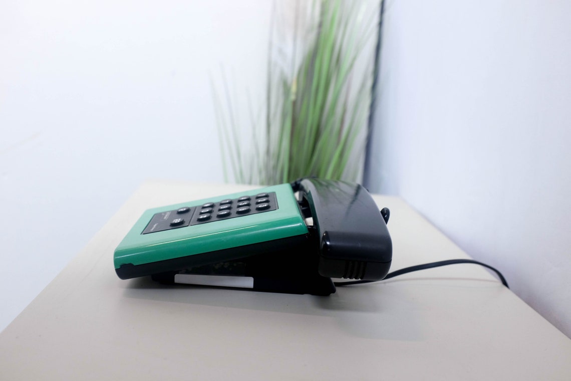 1990s Ptt Telecom, Green and Black, Italian Design, Phone, Giugiaro ...