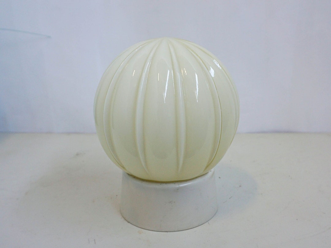 1930s Opaline Glass Ceiling Light, Art Deco Lamp, Opaline Glass Ceiling ...