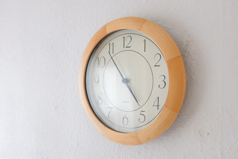 1980s Vintage German Clock With a Timer by Quartz in Wood and - Etsy