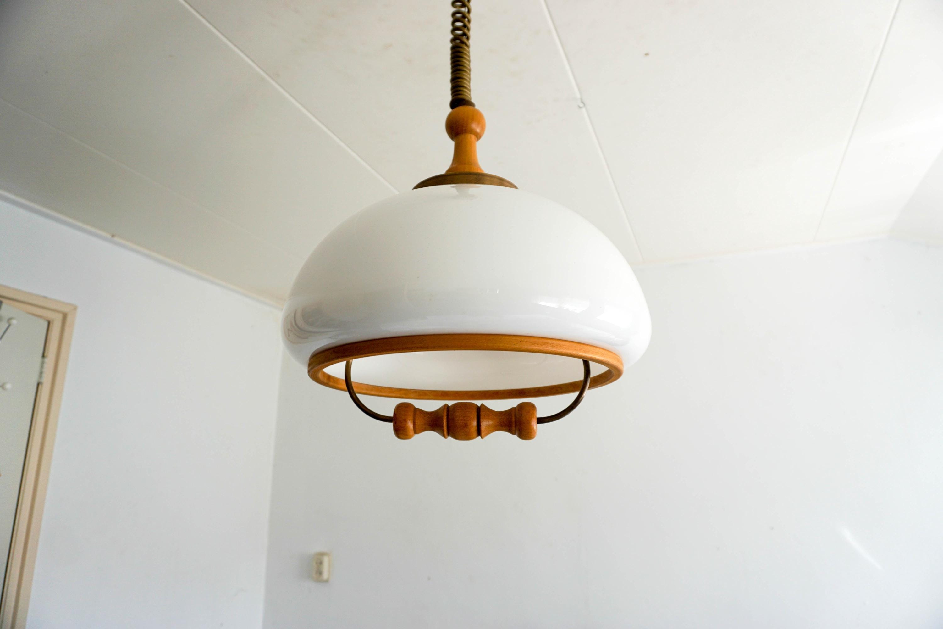 Vintage Dutch Design, Pendant Lamp, Steinhauer, Mushroom Shade, Space ...