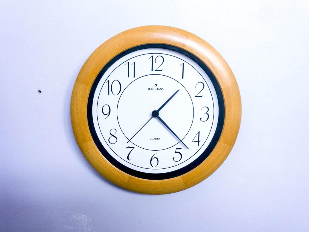 1980s Vintage German Clock With a Timer by Quartz in Wood and Plastic ...