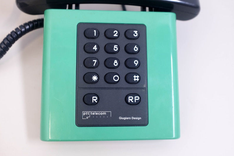 1990s Ptt Telecom Green and Black Italian Design Phone - Etsy
