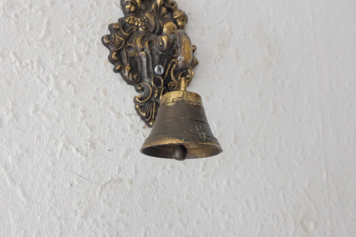 Antique Brass Monastery Bell/door Bell With Angels - Etsy