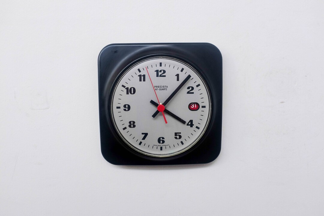 1980s Precista, Vintage German Clock With a Timer by Quartz in Plastic ...