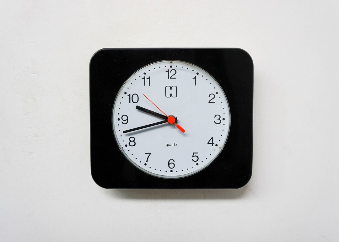 1980s Hema, Vintage German Clock With a Timer by Quartz in Plastic ...
