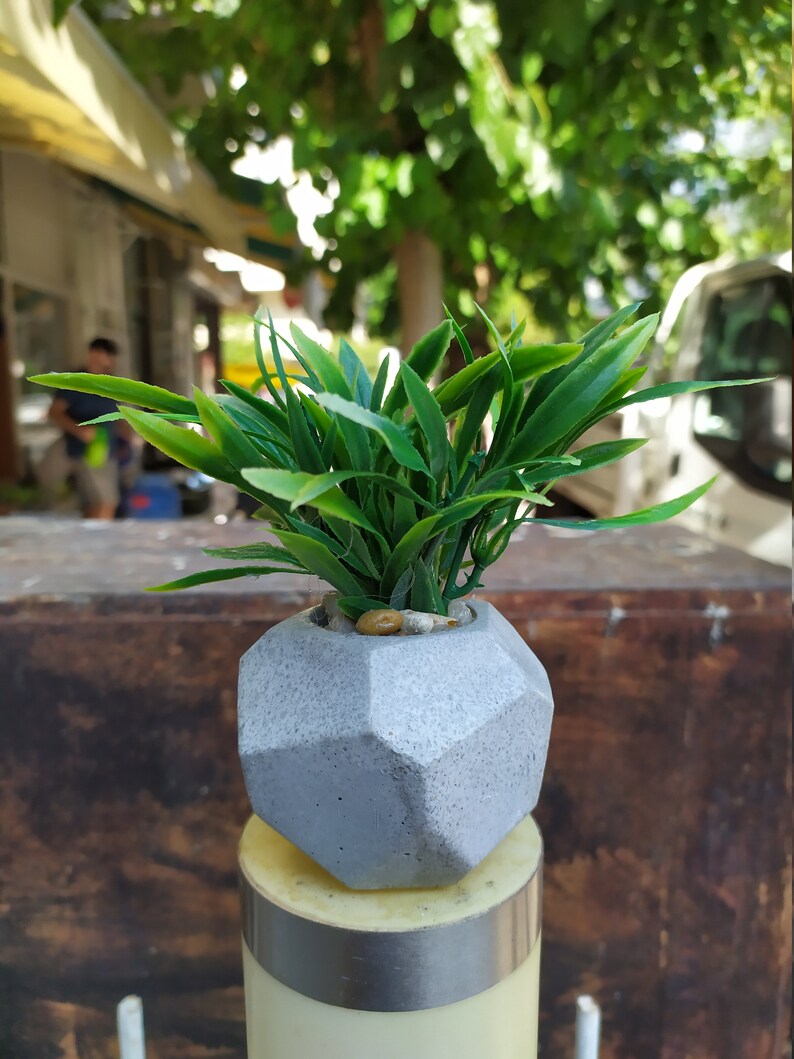 Desk Planter Cement Planter Concrete Cute Planter - Etsy