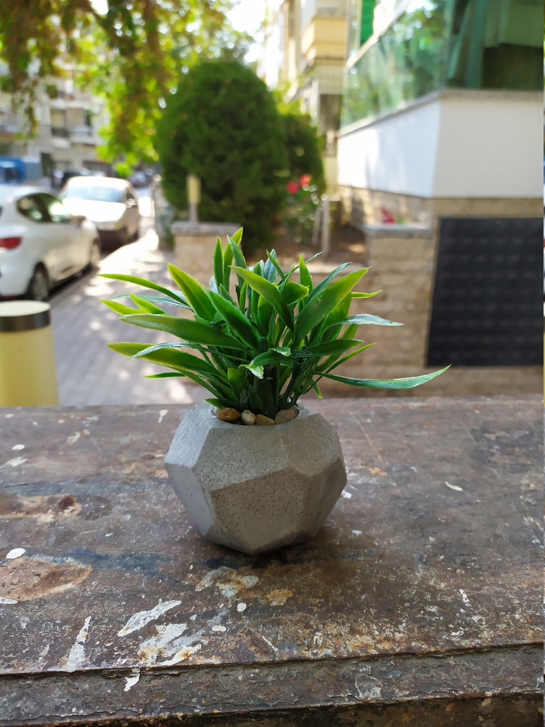 Desk Planter Cement Planter Concrete Cute Planter - Etsy
