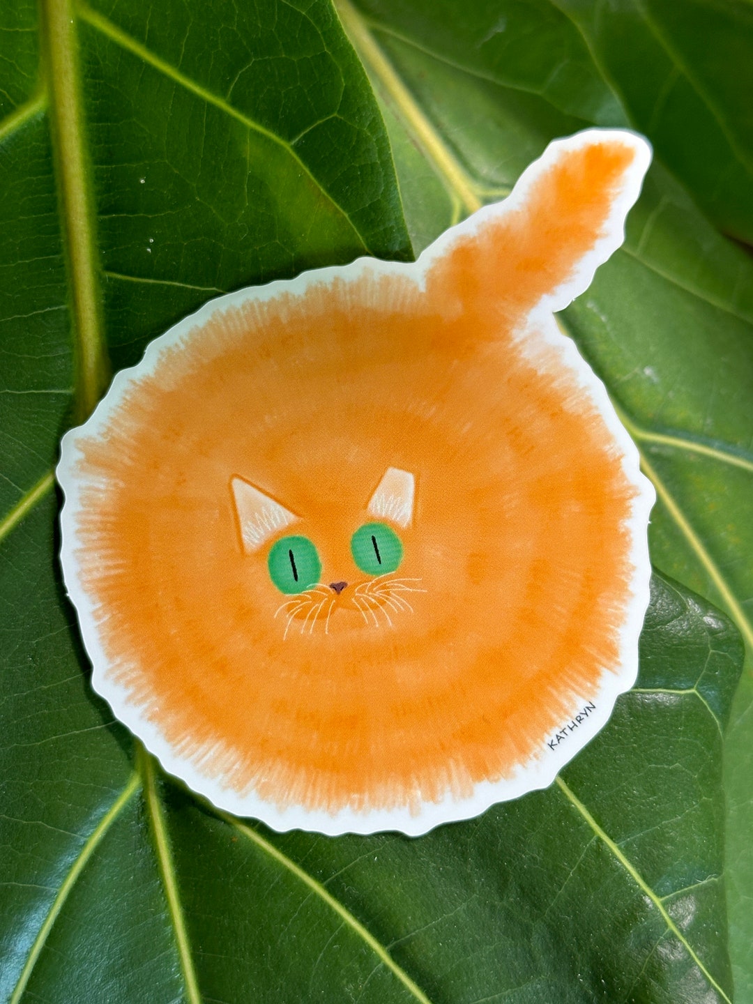Sundance the Fluffy Orange Cat Sticker - Etsy