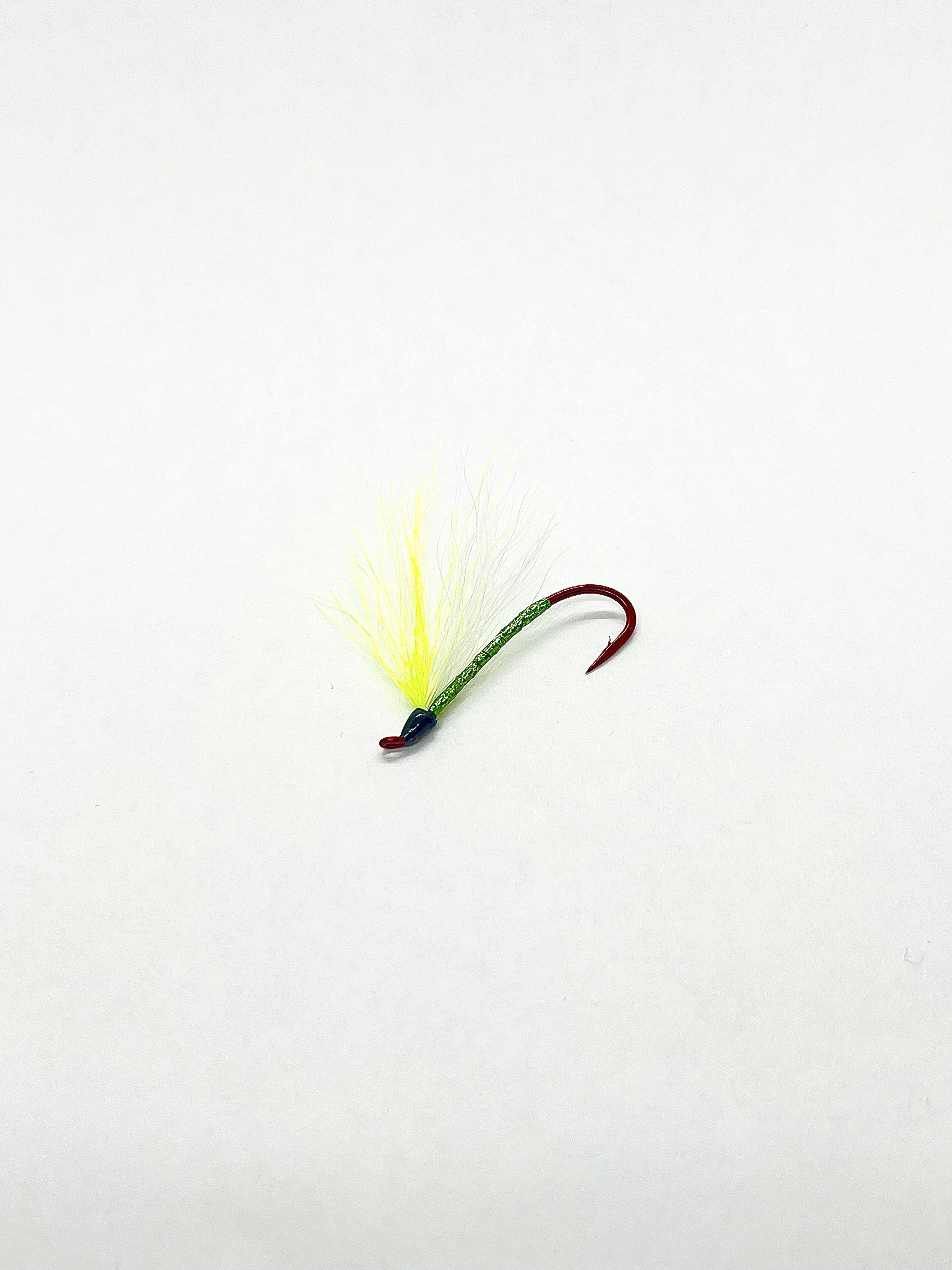 Mickey finn fly chartreuse & white tamaño 4 Moscas salmón - Etsy España