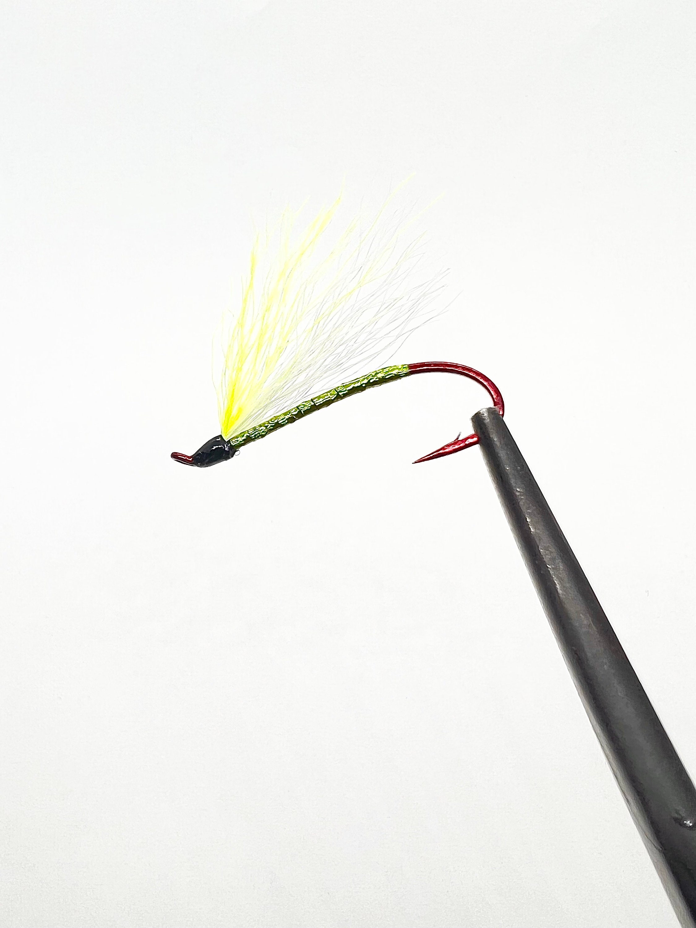 Mickey finn fly chartreuse & white tamaño 4 Moscas salmón - Etsy España