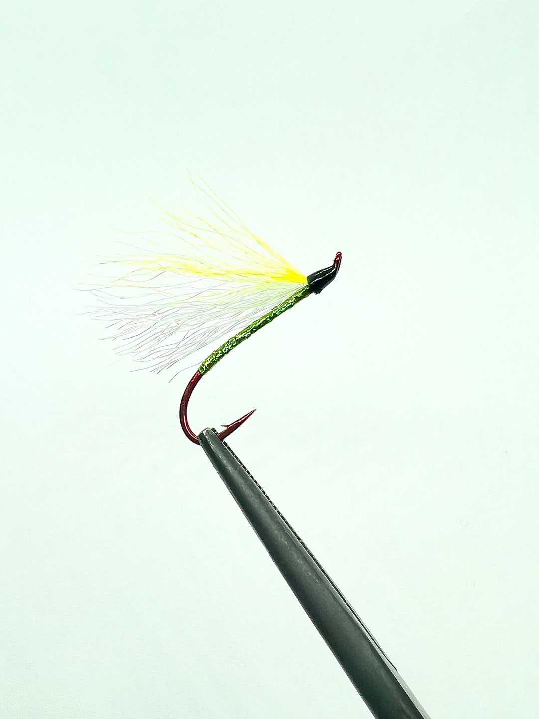 Mickey finn fly chartreuse & white tamaño 4 Moscas salmón - Etsy España