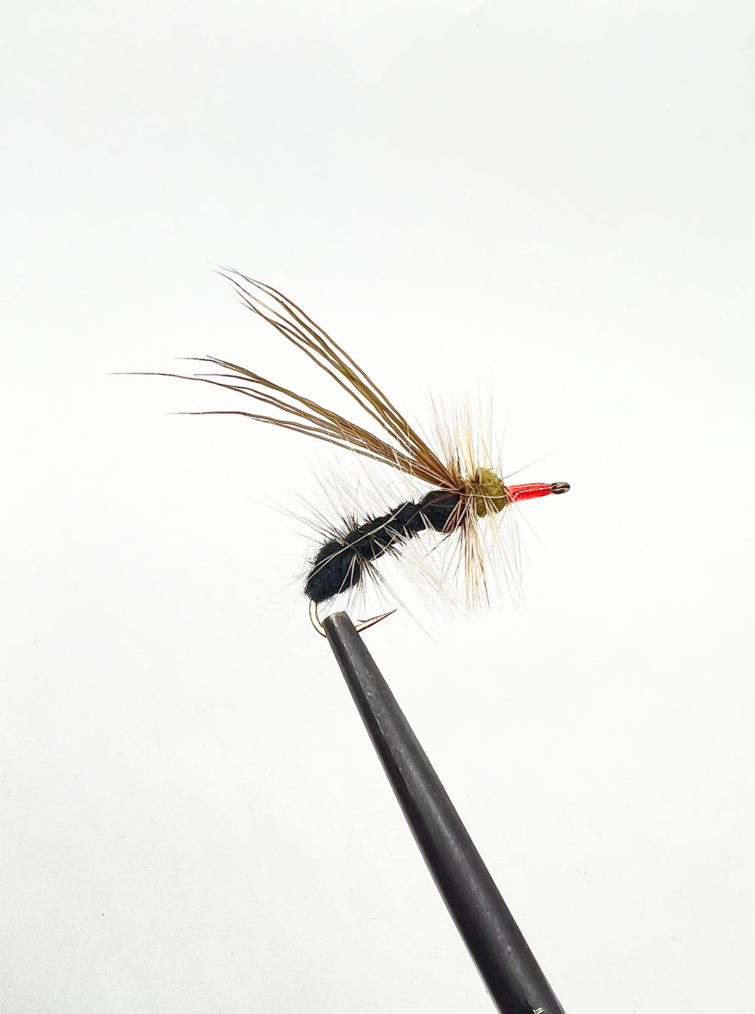 Large Stimulator black, olive & chartreuse dry fly size 4 Trout flies ...