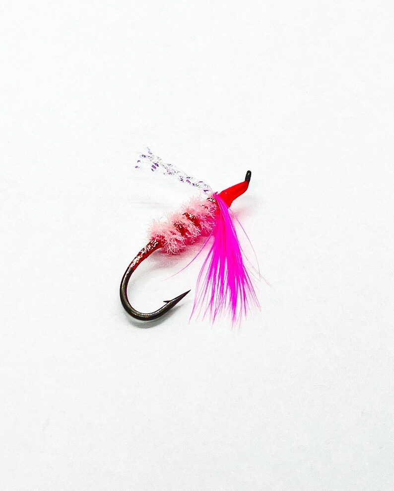 Silver Tip UV Wet Flies Cotton Candy Pink Size 4 Qty 6 Salmon Flies ...