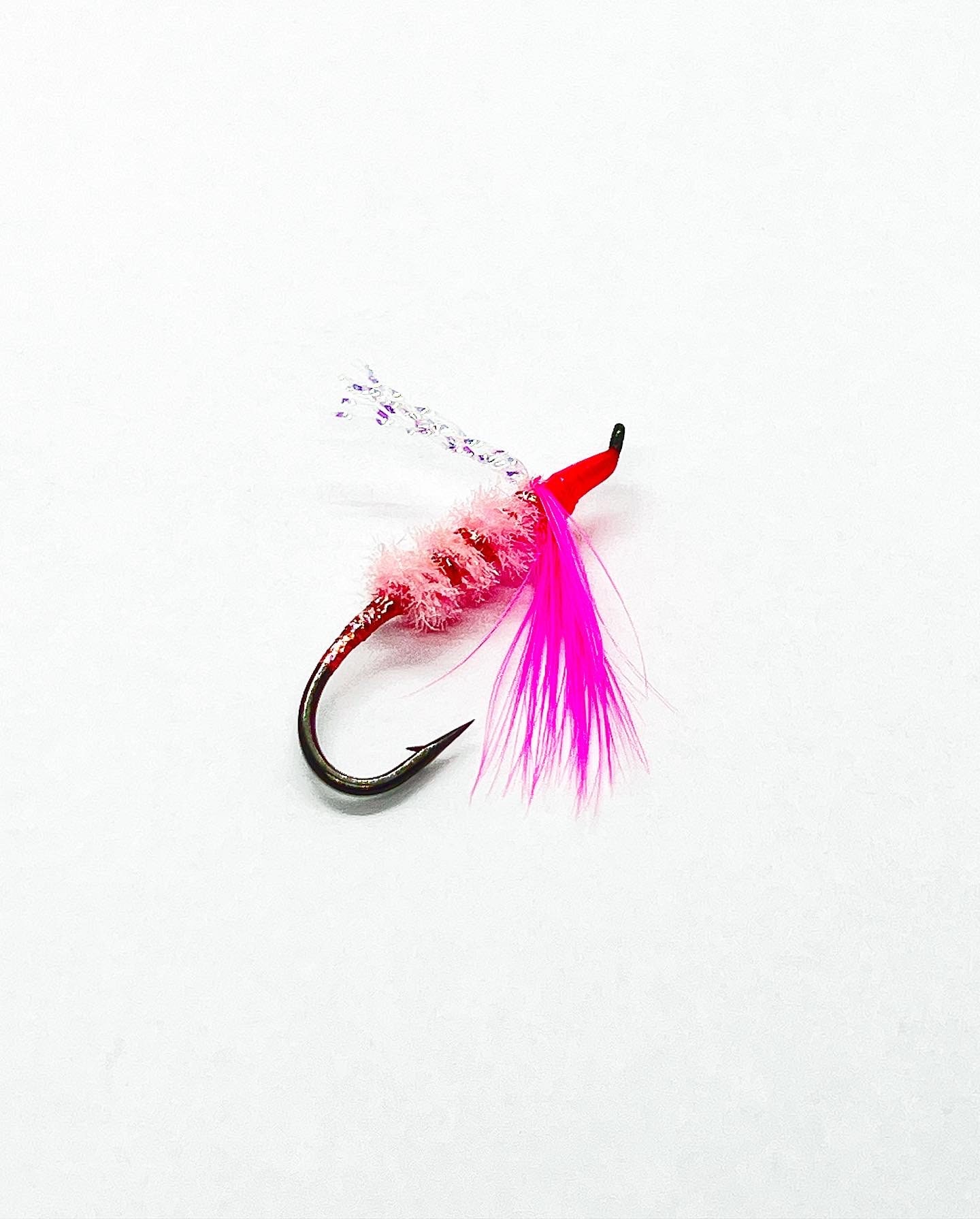 Silver Tip UV Wet Flies Cotton Candy Pink Size 4 Qty 6 Salmon Flies Sockeye Flies Steelhead ...
