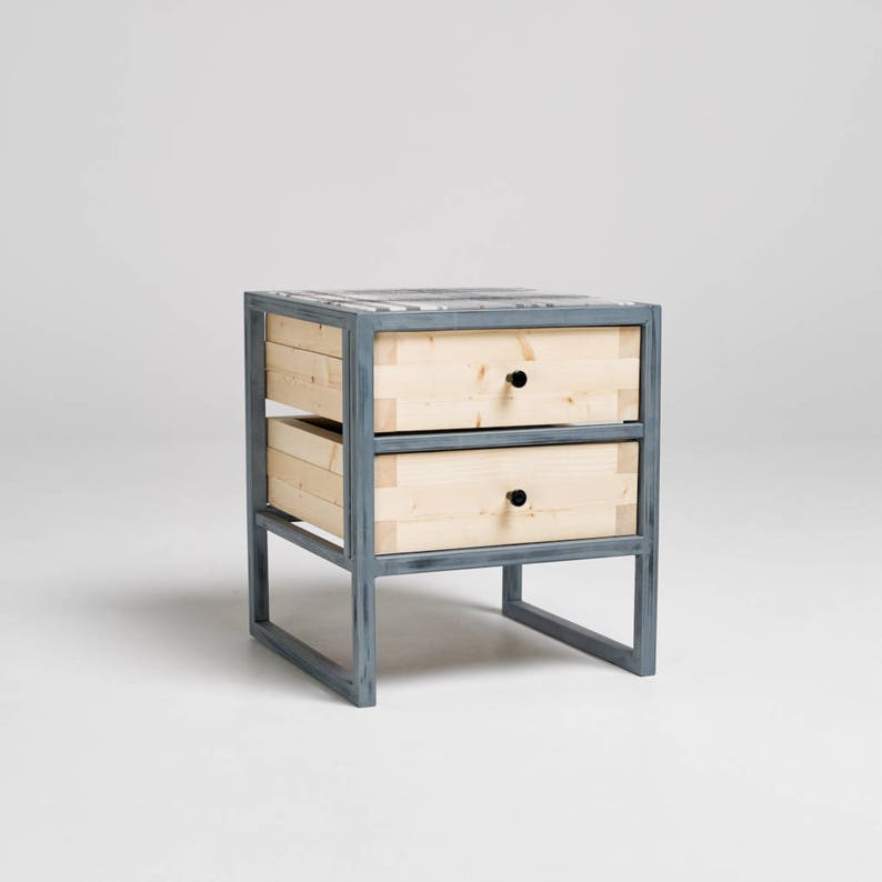 Bedside Two Drawer Cabinet - Etsy