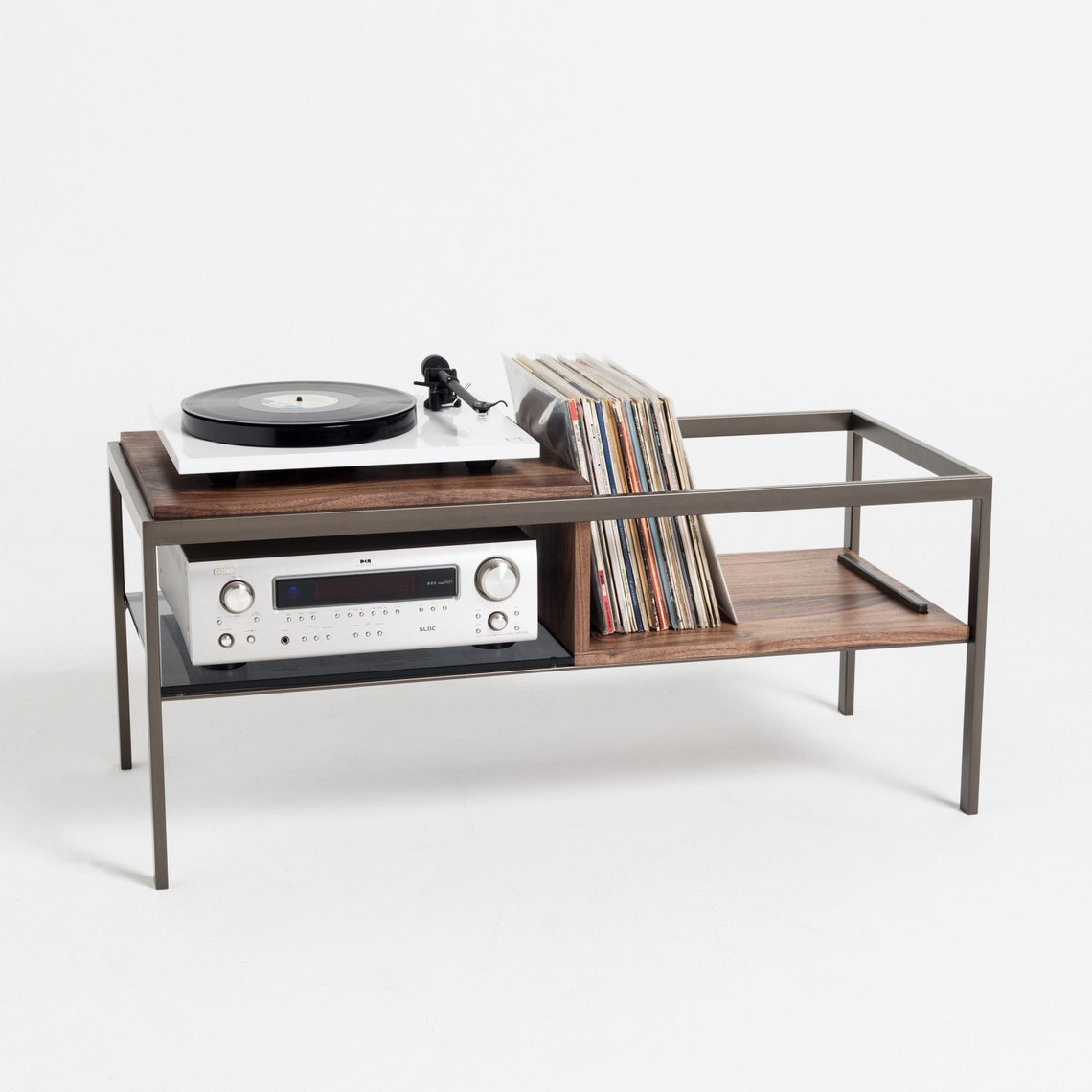 Mid Century Record Player Hifi Table Sideboard Storage Cabinet - Etsy UK