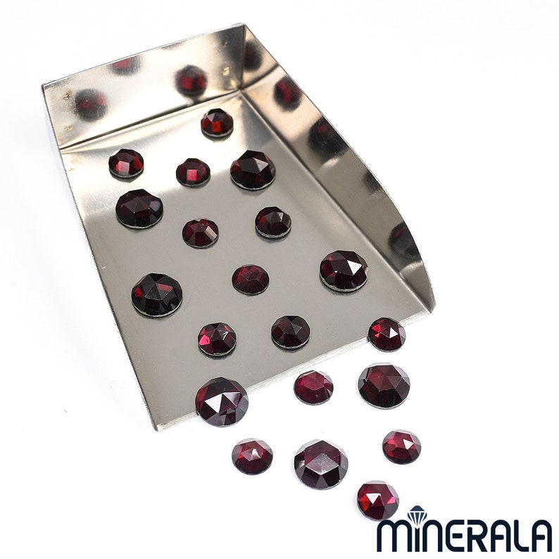 Natural Red Garnet Gemstone Round Shape Rose Cut 2mm 2.25mm 2.5mm 3mm 3 ...