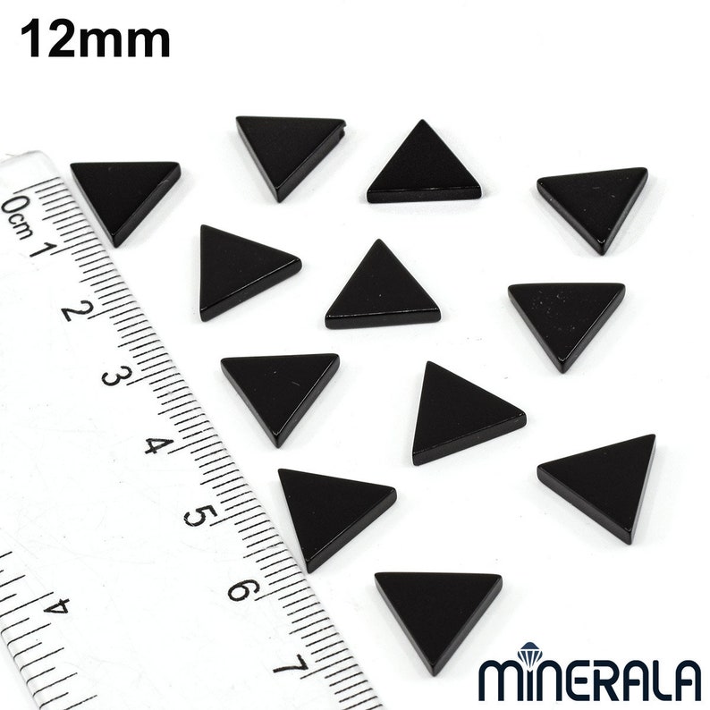 Natural Black Onyx Flat Top Triangle Shape Loose Gemstone for - Etsy