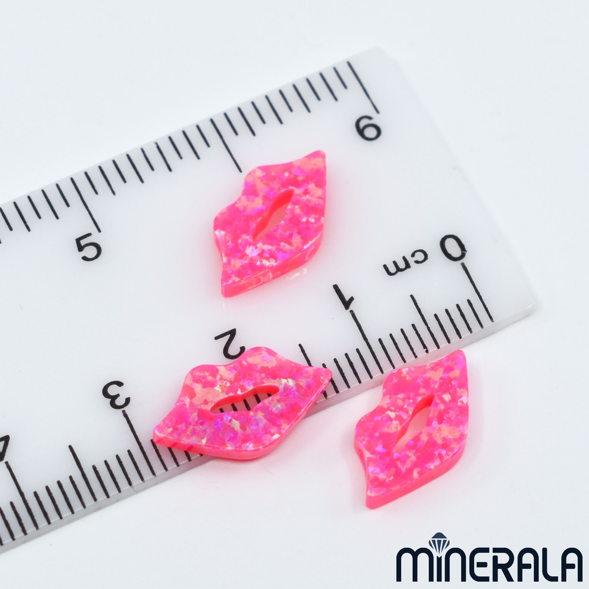 Synthetic Lab Created Opal Pink Lips Shape Beads Full Drilled - Etsy