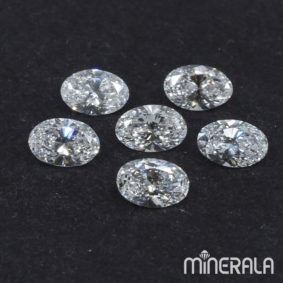 CVD Lab Grown Diamonds Oval Shape Faceted 4x6mm D-F VS Gemstone for ...