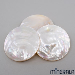Natural Freshwater Mother of Pearl Shell Round 55mm Loose Gemstone ...