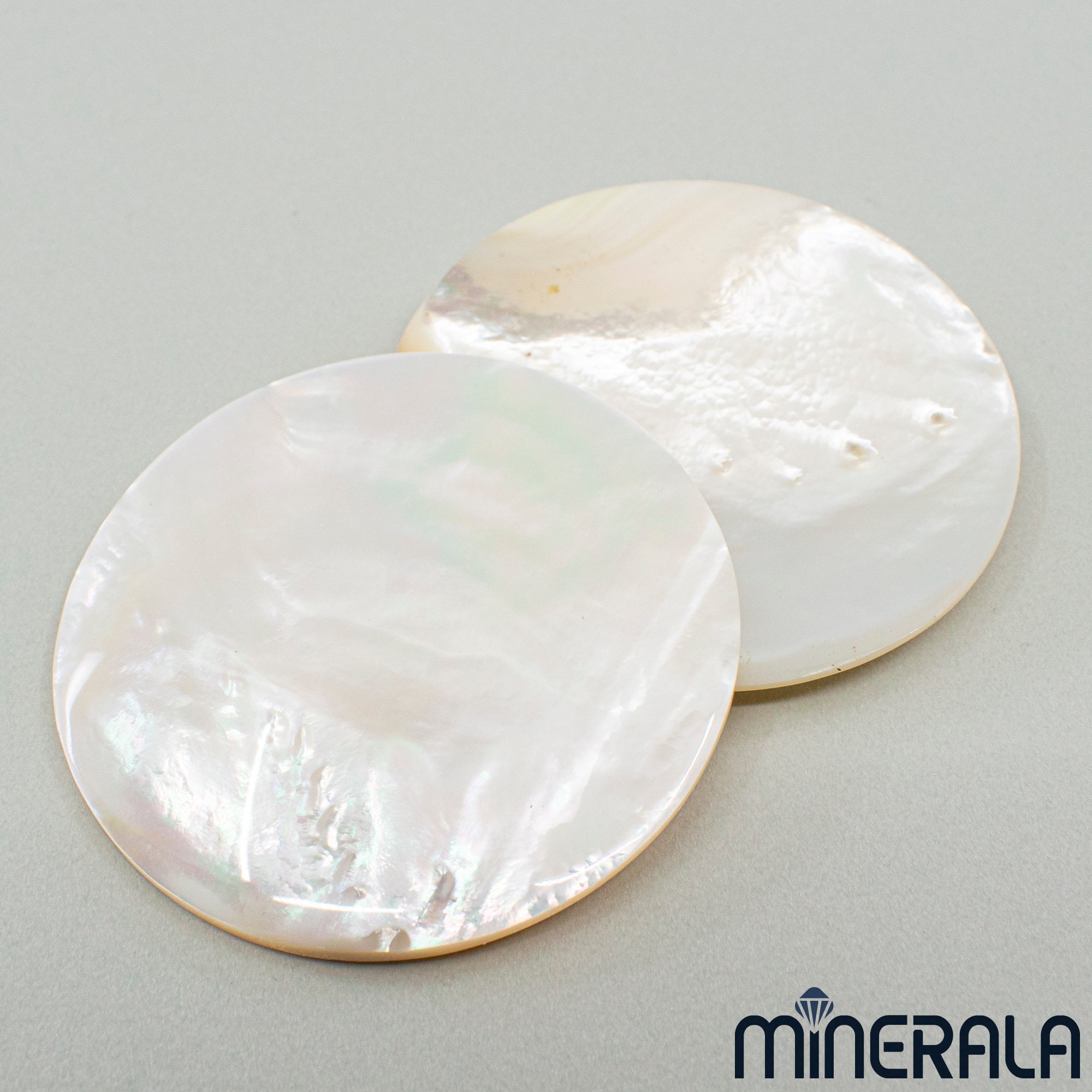 Natural Freshwater Mother of Pearl Shell Round 55mm Loose Gemstone ...