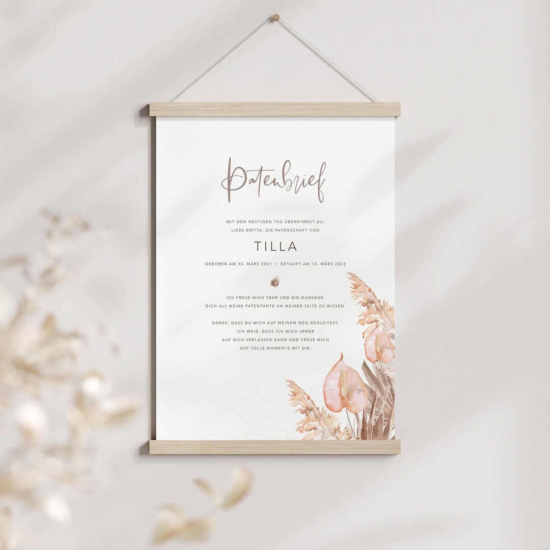 Godparent Letter JOLIEN Personalized for Godparents - Etsy