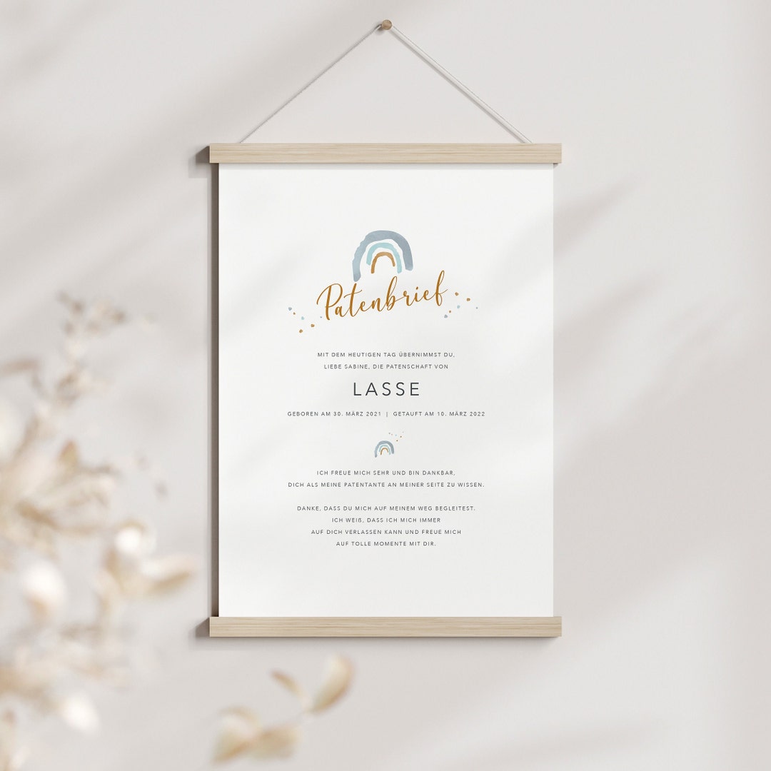 Sponsorship Letter JUNO Personalized for Godparents - Etsy