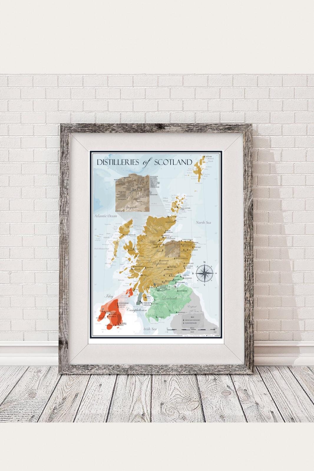 Whisky Map - Etsy