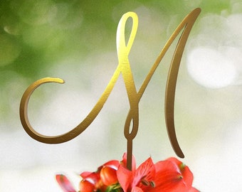 Letter m cake topper | Etsy