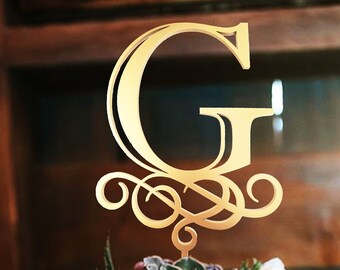 Gold Wedding Cake Topper - Etsy