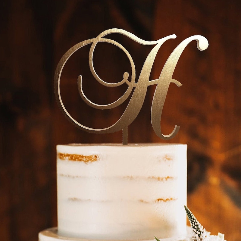 Letter H Cake Topper - Etsy