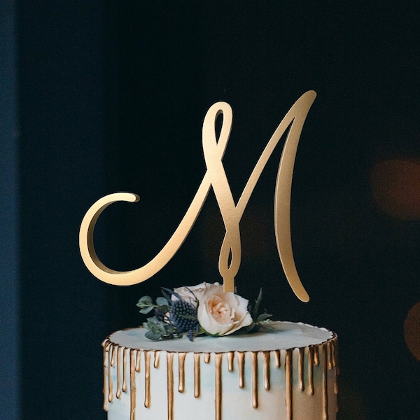 M Cake Topper - Etsy