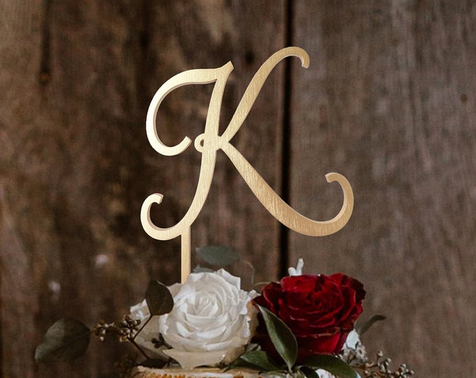 Cake Topper Initial Wedding Cake Topper Letter B Custom Personalised ...