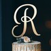 R Cake Topper, Wedding Cake Topper, Monogram Cake Topper, Initials Cake ...