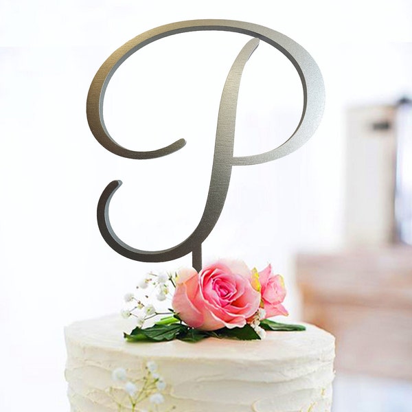 Letter P Cake Topper - Etsy
