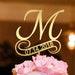 M Cake Topper Wedding Cake Topper Date Personalized Cake - Etsy