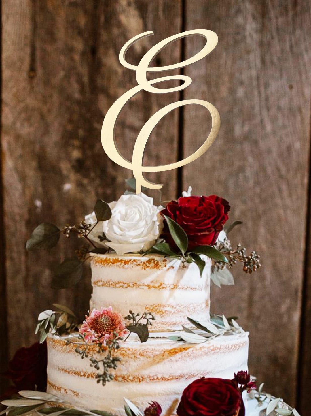 Wedding Cake Topper, Initials Cake Topper, Cake Toppers, Letter Single ...