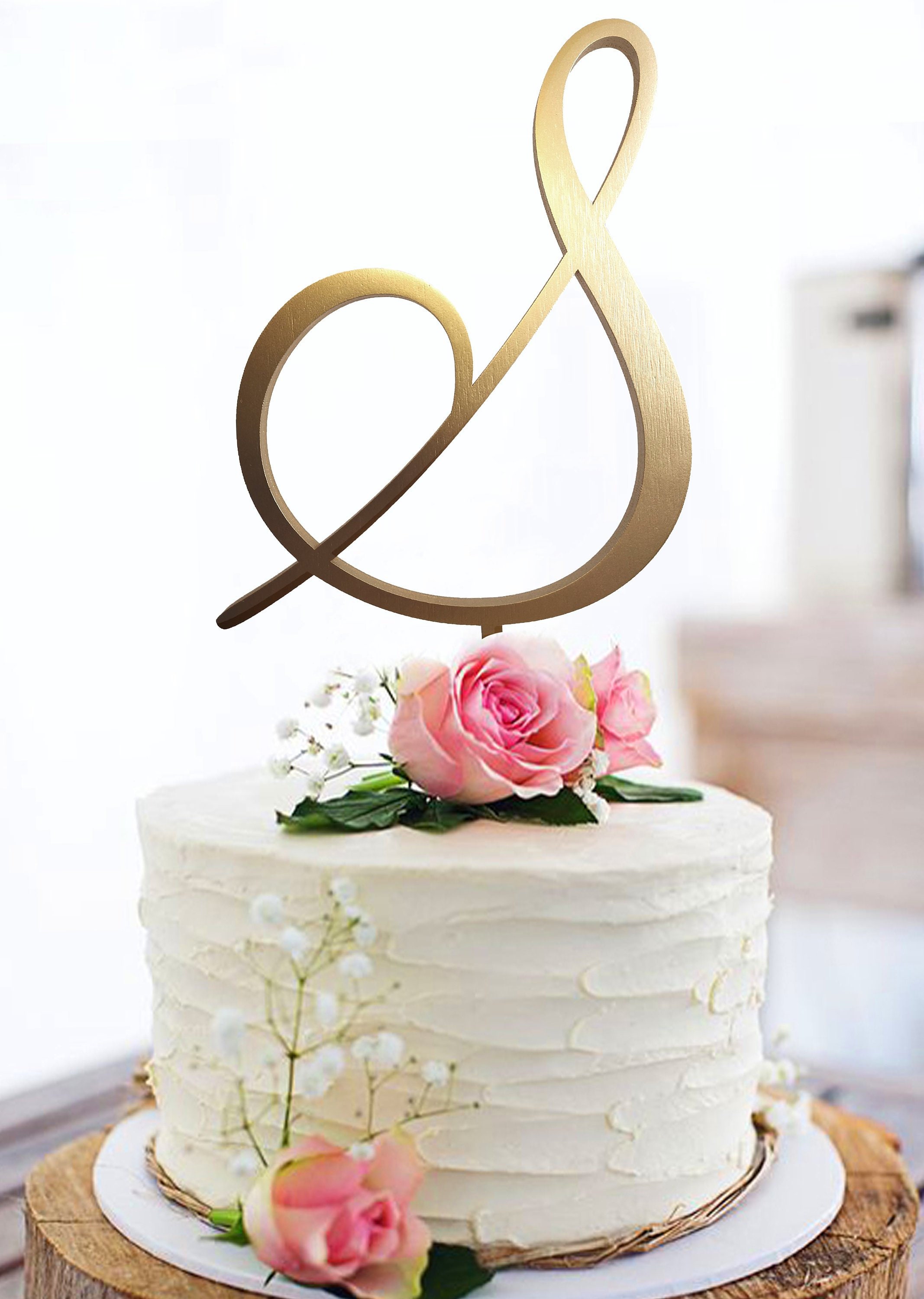 S Cake Topper S Personalized wedding Cake Topper letter S Rustic Cake ...