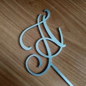 R Cake Topper, Wedding Cake Topper, Monogram Cake Topper, Initials Cake ...