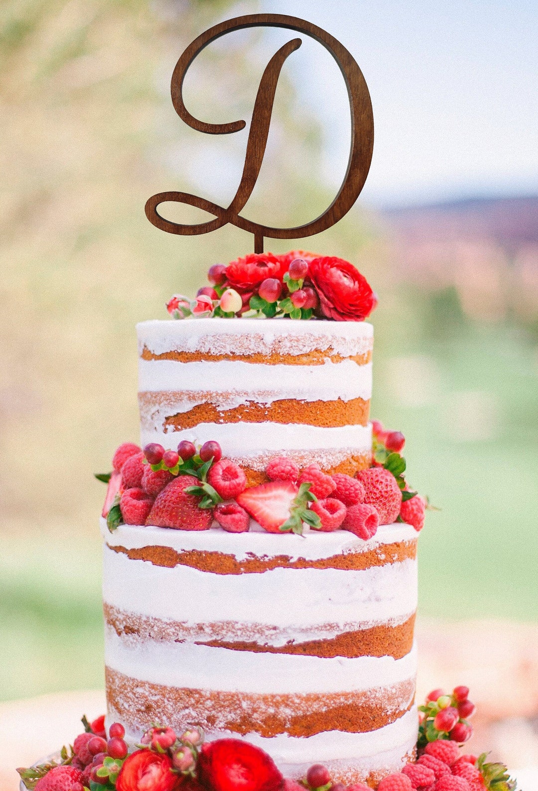 Wedding Cake Topper,monogram Cake Topper,custom Cake Topper,rustic Cake ...