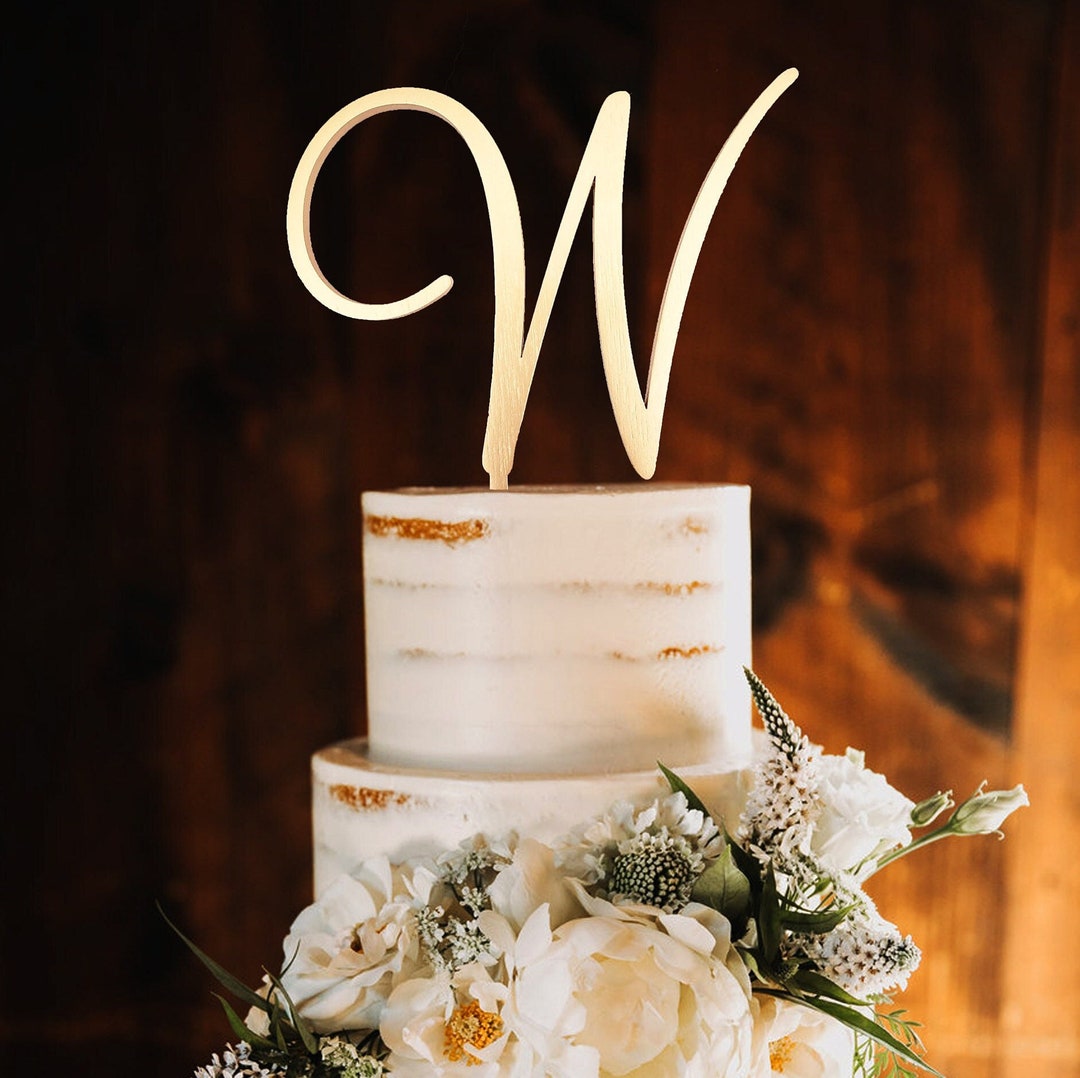 W Cake Topper Wedding Cake Topper Cake Toppers for Wedding - Etsy