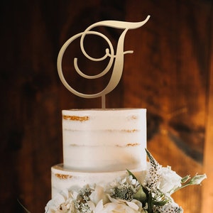 Wedding Cake Topper, P Cake Topper, Initials Cake Topper, Single Letter ...
