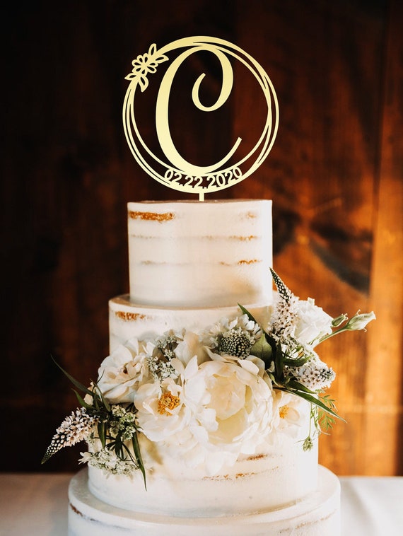 Monogram Wedding Cake Toppers C