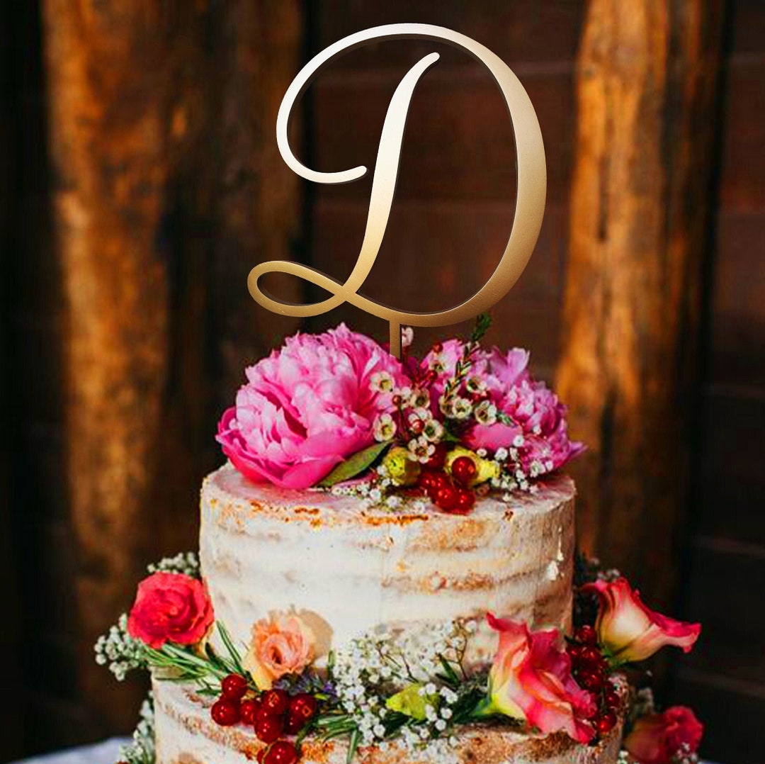 Wedding Cake Topper, Monogram Cake Topper, Custom Initials Wedding Cake ...