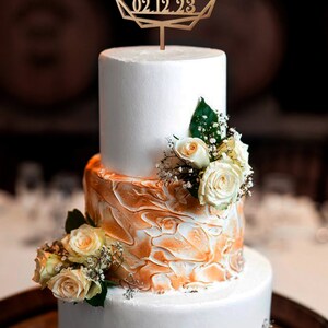 P Cake Topper,wedding Cake Topper,initials Wedding Cake Topper,rustic ...