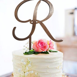 Wedding Cake Topper, Monogram Cake Topper, Custom Initials Wedding Cake ...