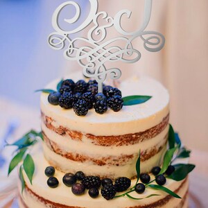 J Cake Topper, Wedding Cake Topper, Personalized Cake Topper for ...
