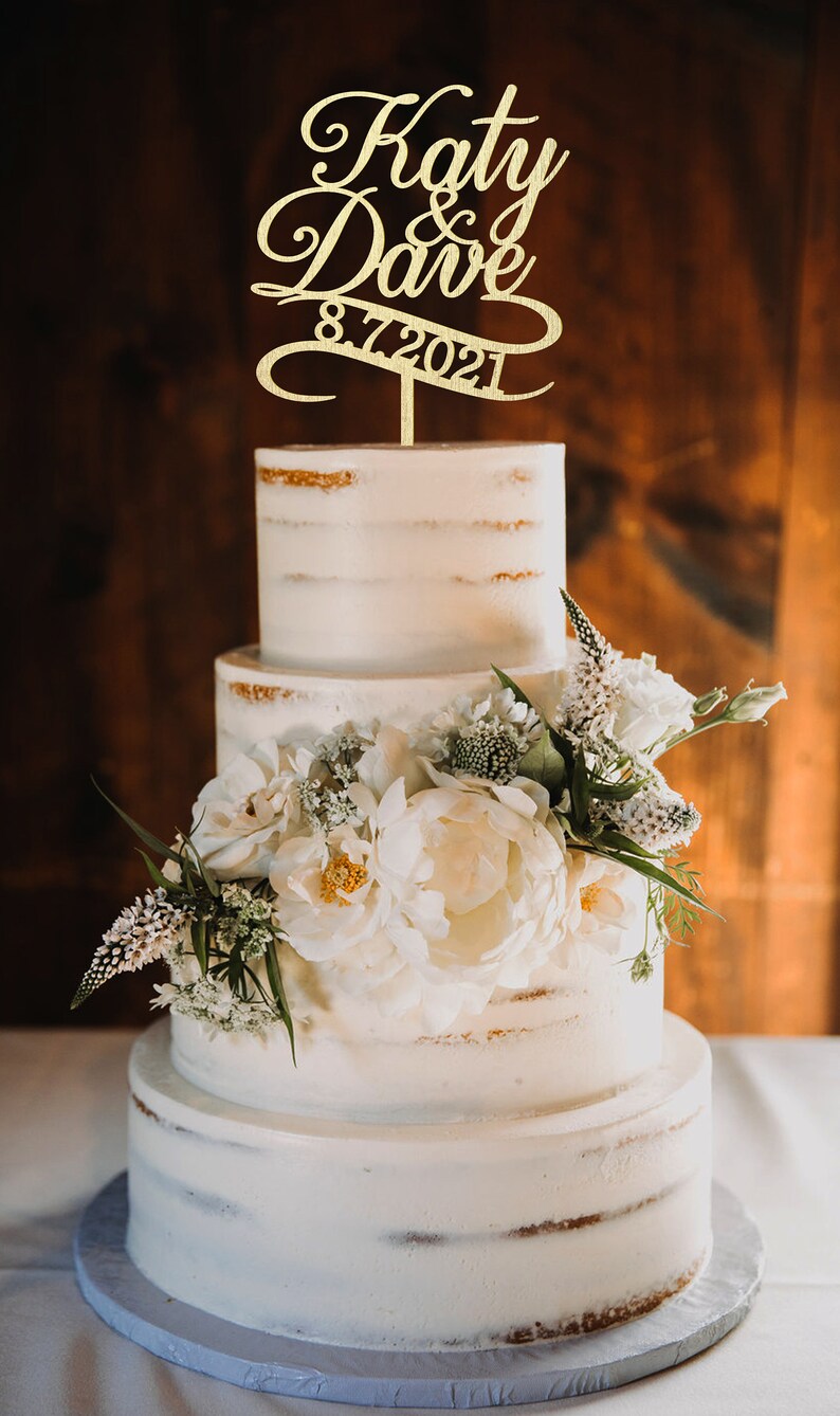 Wedding Cake Toppers Cake Topper Wedding Custom Name Cake | Etsy