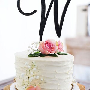 W Cake Topper, Wedding Cake Topper, Cake Toppers for Wedding, Rustic ...